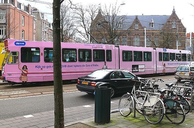 Pink tram... | amsterdam | Blipfoto