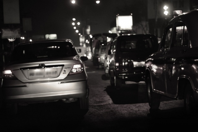 Night traffic | passerby | Blipfoto