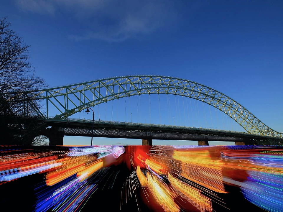 Runcorn Railway Bridge and Xmas lights | Adrian2912 | Blipfoto