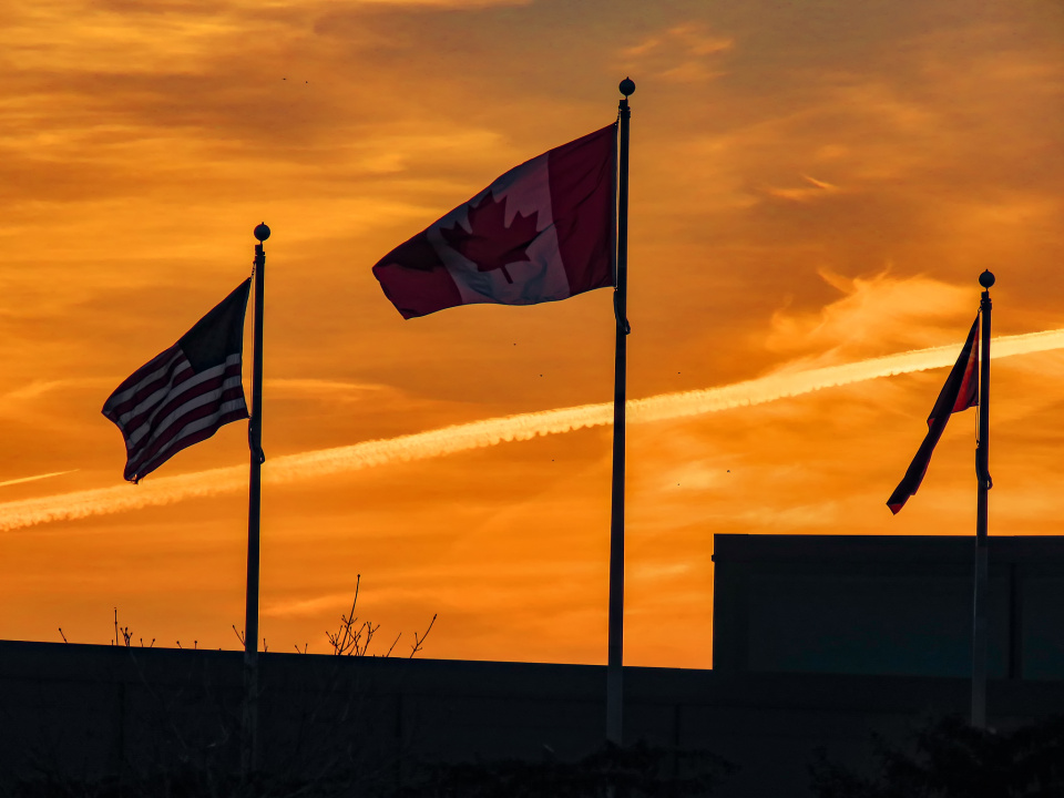 Flags at sunrise | KevinV | Blipfoto