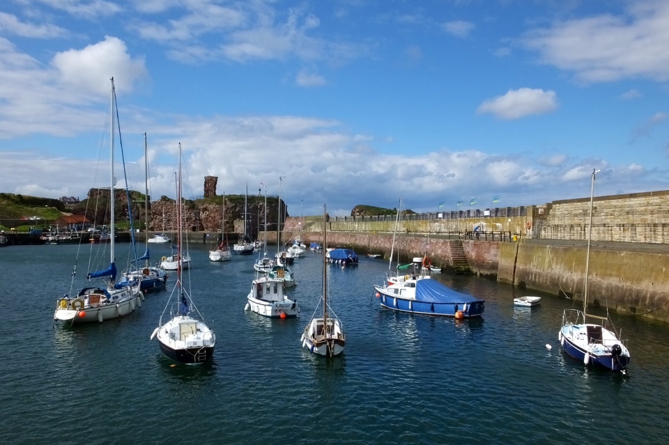 Lines of boats in Dunbar harbour. | FranG | Blipfoto