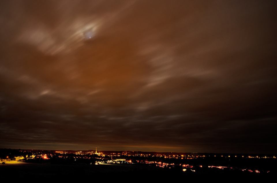 Fiery Moon-sky over Salisbury... | SarumStroller | Blipfoto