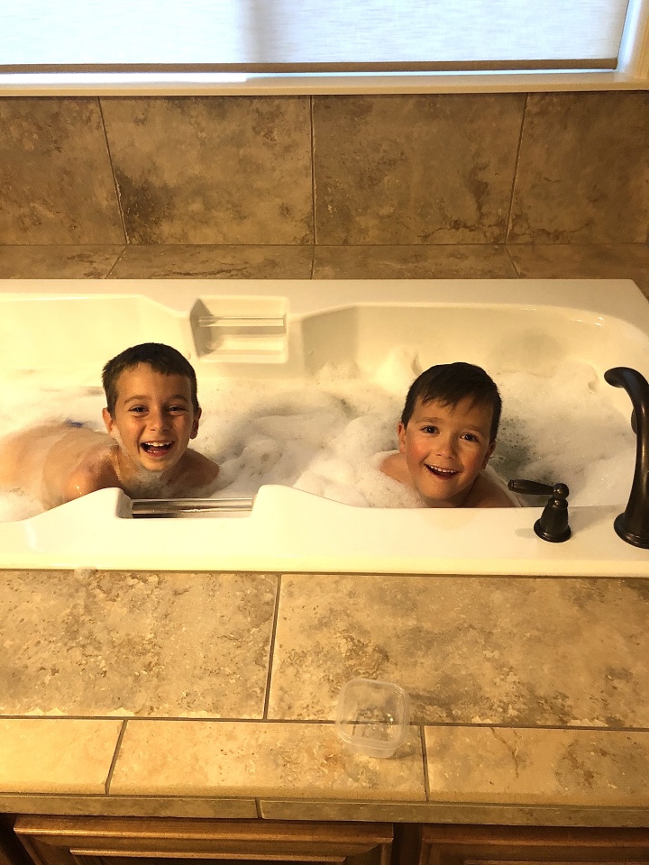 Bo and Jake in the Tub | seniormoments | Blipfoto