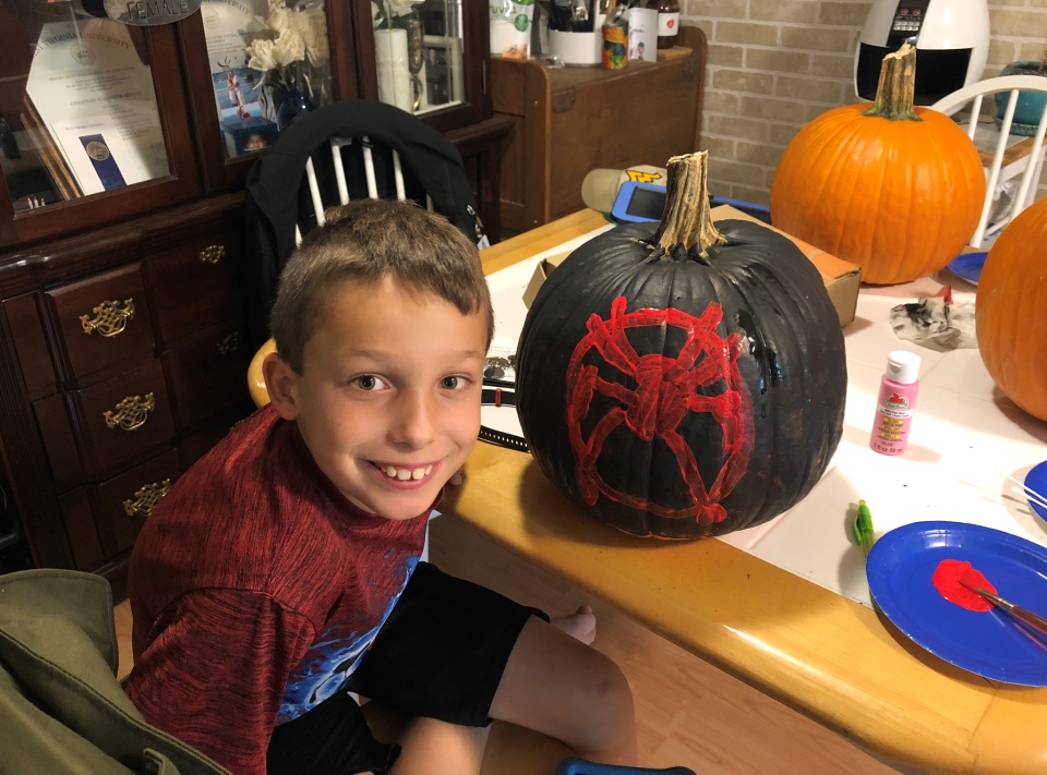 Miles Morales Pumpkin | TurtleBug | Blipfoto
