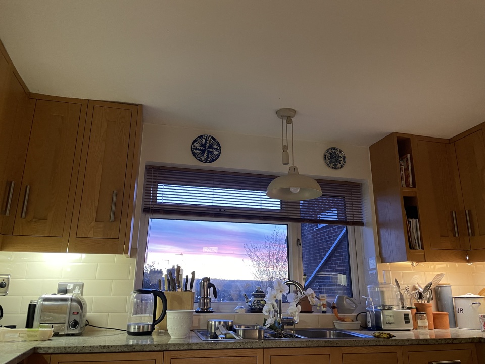 EB sunset through kitchen window | R4T | Blipfoto