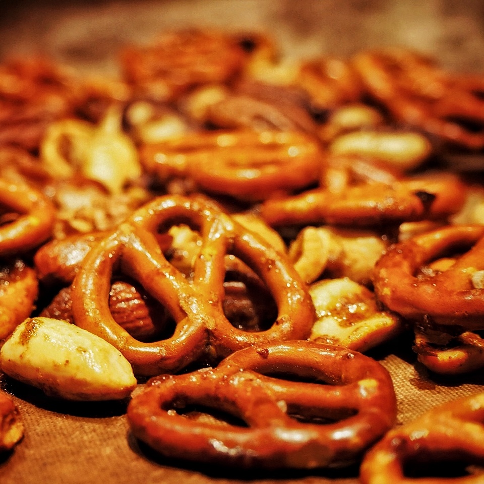 Spicy nut and pretzel mix. | Cherryflapjack | Blipfoto