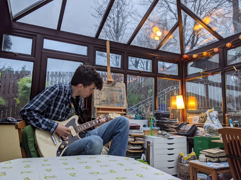 Playing his new guitar | Hayls | Blipfoto