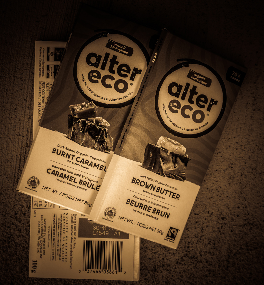 Dark chocolate bars and a bar code | FotoPlay | Blipfoto