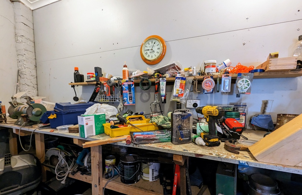 Untidy workbench | Grandfather | Blipfoto
