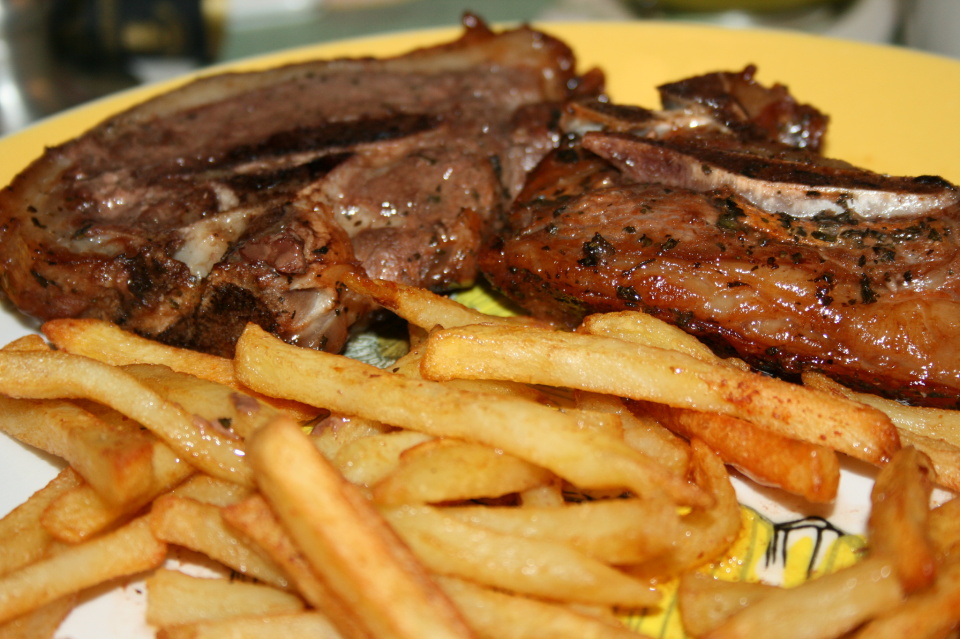 Minted Lamb tjops & tjips | craigifood | Blipfoto