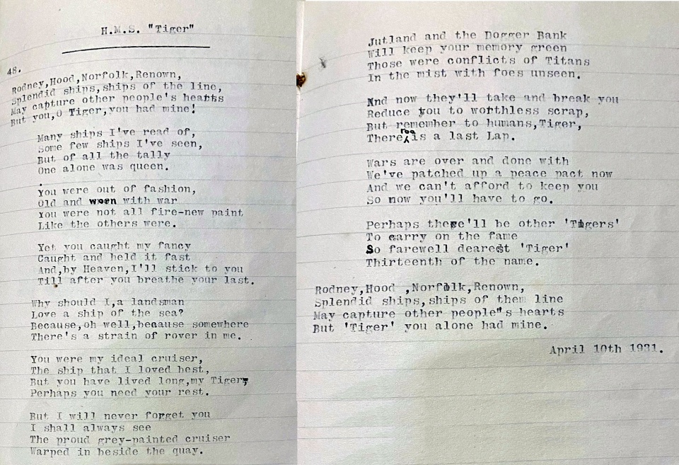 Poem: HMS Tiger | LornaL | Blipfoto