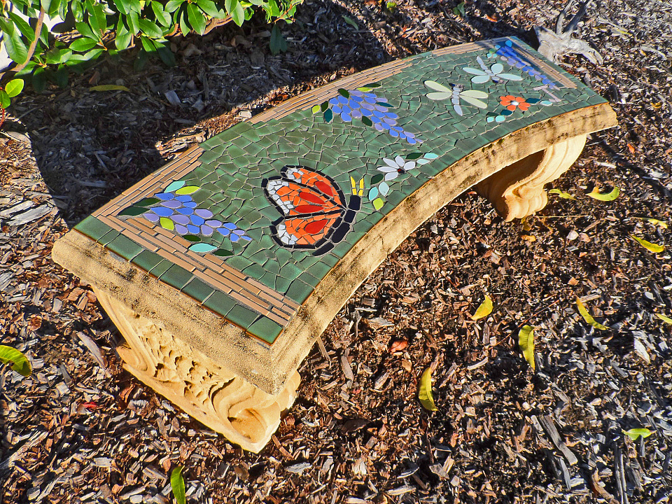 Mosaic bench | JuliesJournal | Blipfoto