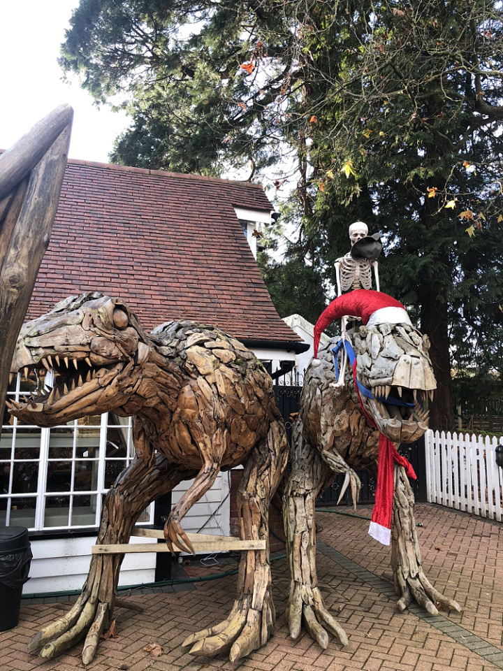 Skeleton riding a dinosaur | woofcity | Blipfoto