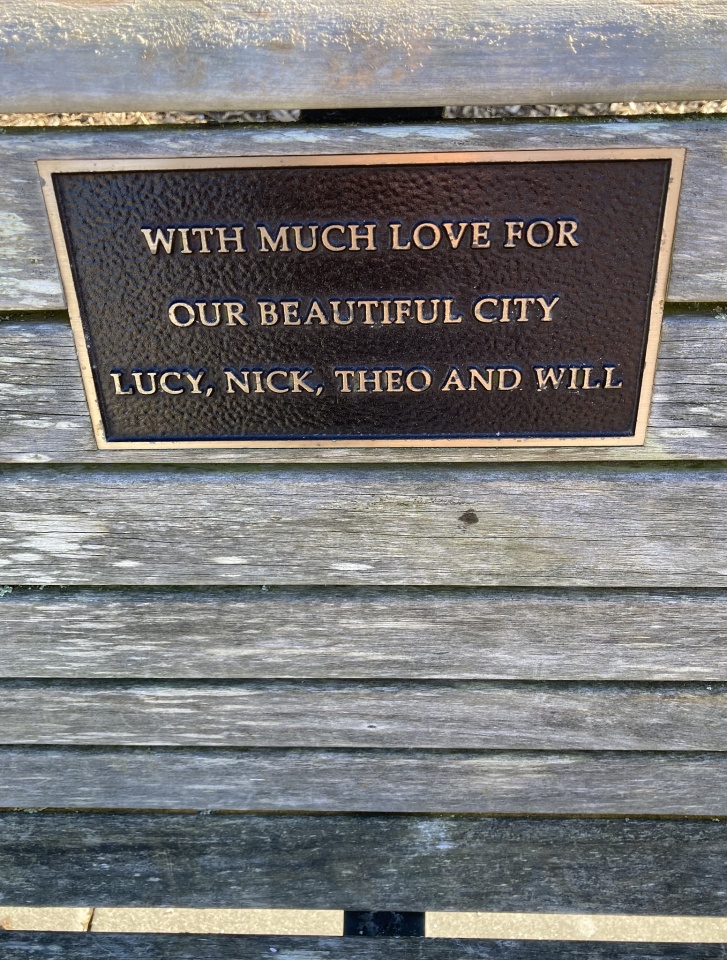 Nice sign on a park bench | CeliaGerson | Blipfoto