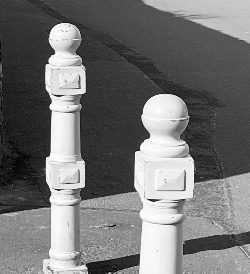 Spherical bollards | Pinkhairedlady | Blipfoto