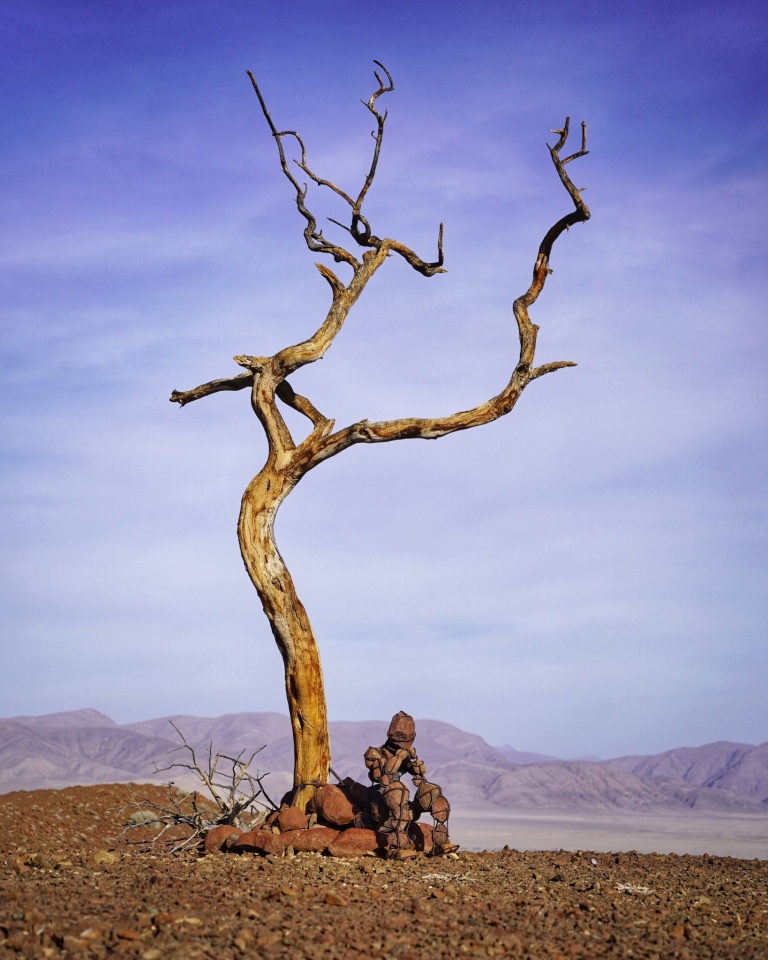 Lone stone man in the desert | walkingMarj | Blipfoto