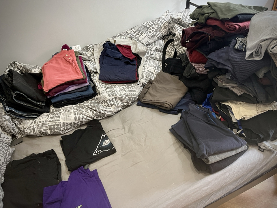 Cloths sorting. I don’t need so many!! | Duncanjc | Blipfoto